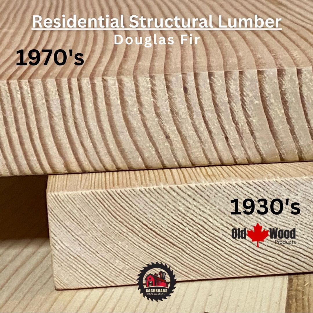 Old Growth Douglas Fir Lumber Through Time