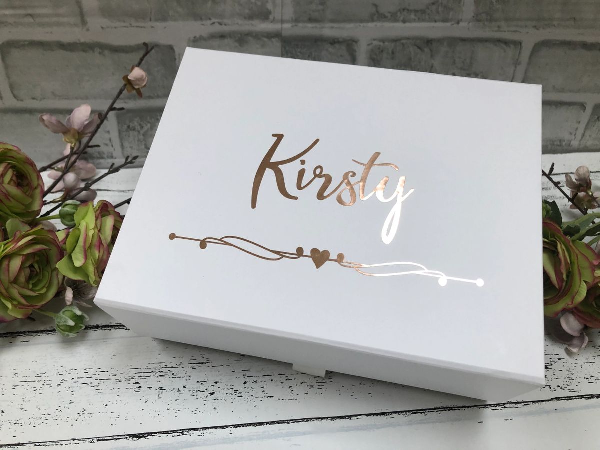 Personalised Gift Box, Magnetic Fastening, Ribbon Pull Tab - Perfect ...