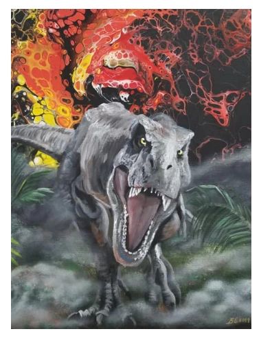 T-Rex-plosion Jurassic Park Print