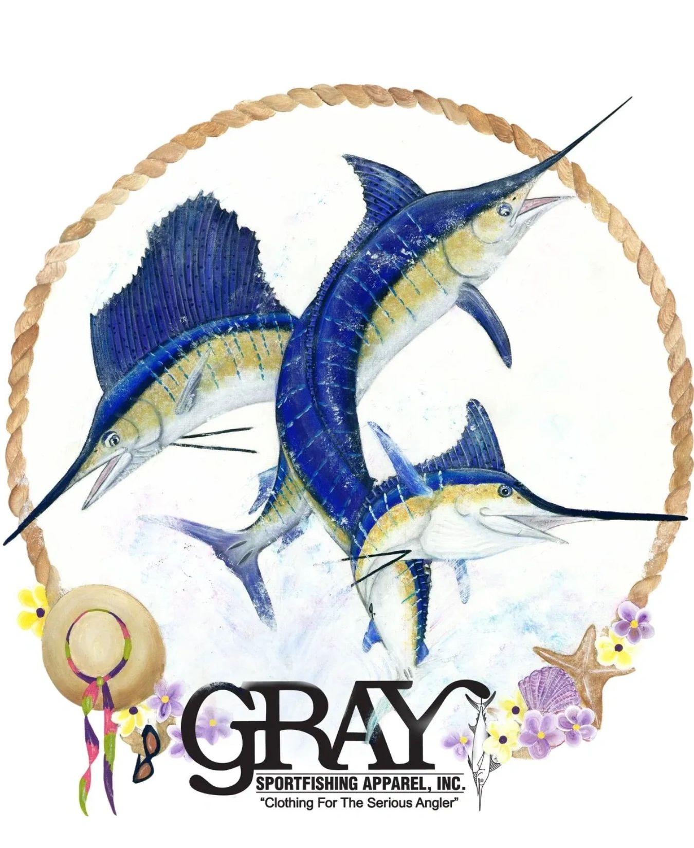 Gray Sport Fishing Apparel