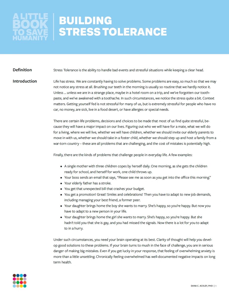 13. Building Stress Tolerance: EQ Skill Set Guide