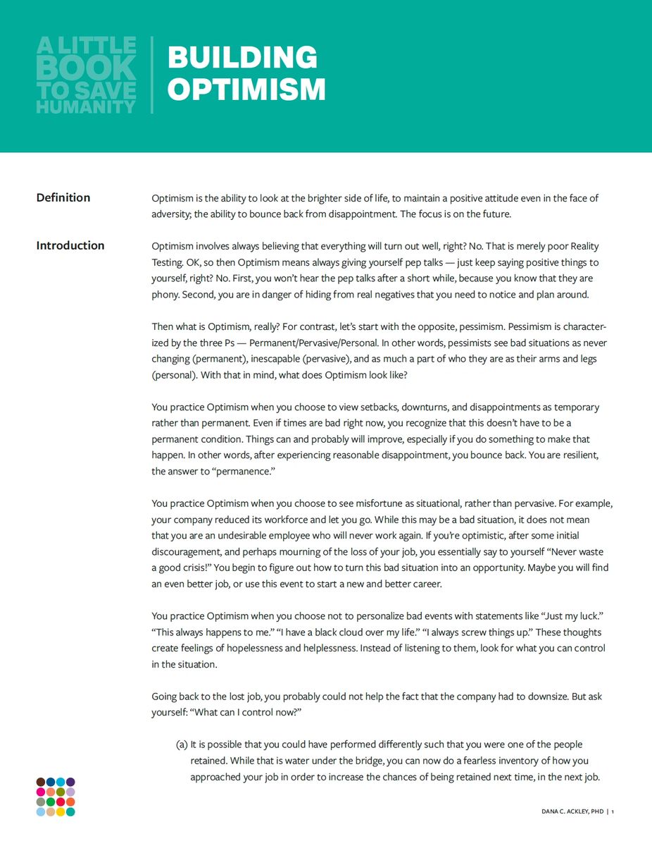 16. Building Optimism: EQ Skill Set Guide