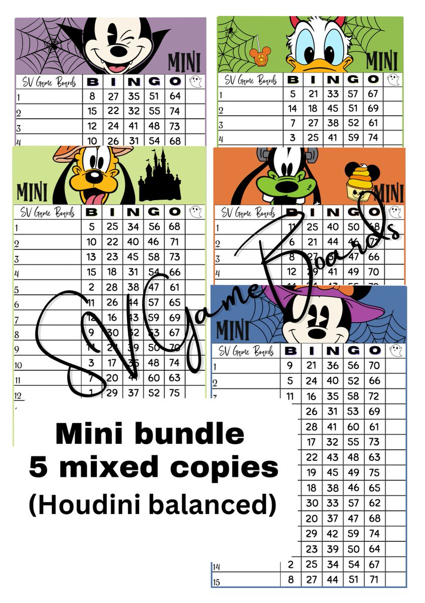 Disney Halloween mini boards bundle 5 mixed (Houdini)