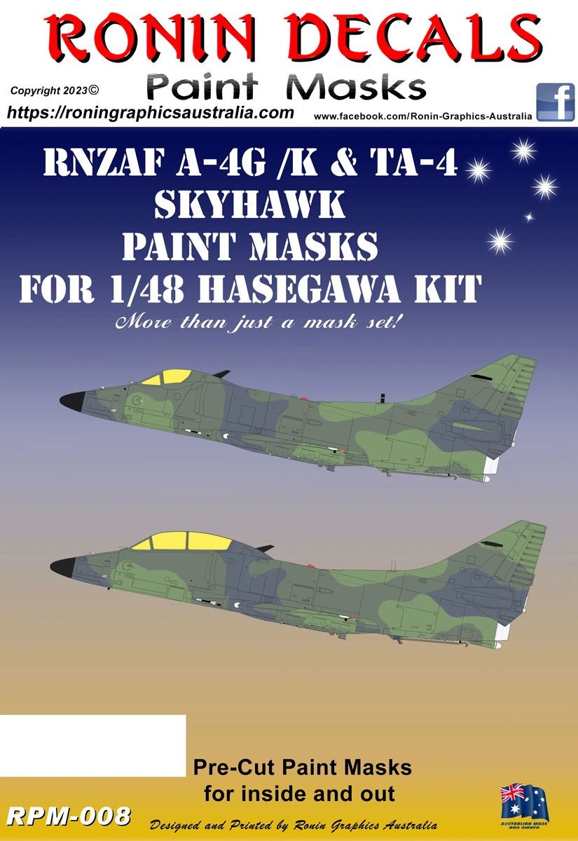 1/48 RNZAF A-4G/ K &TA-4 Skyhawk Paint masks for Hasy kit
