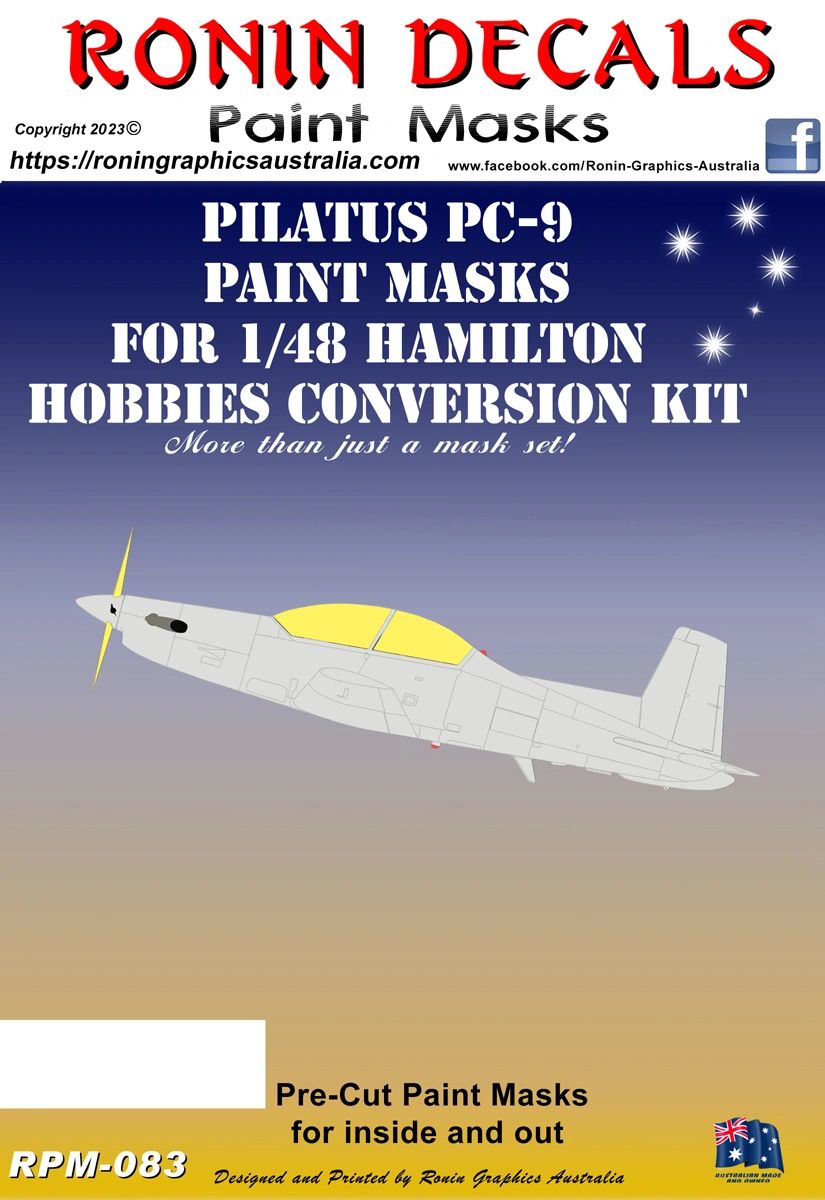 1/48 PC-9 Paint Masks for Hamilton Hobbies Conversion