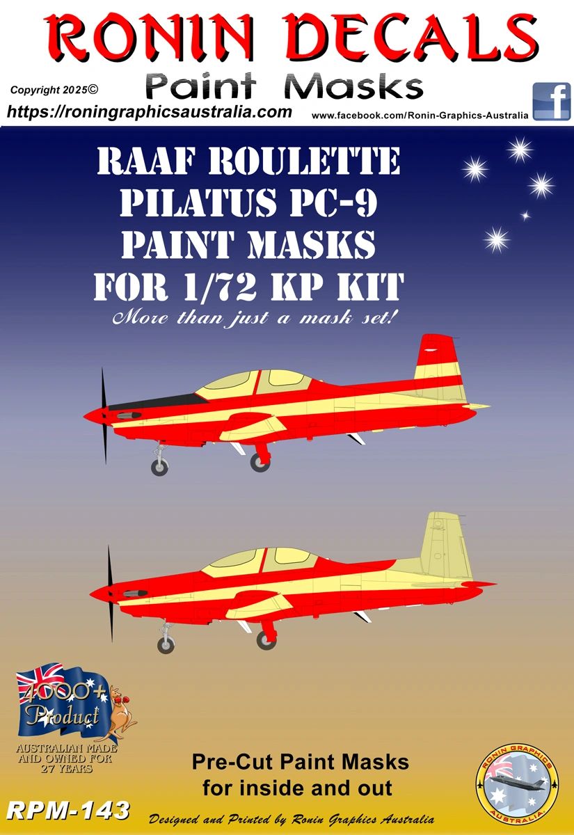 1/72 RAAF Roulette PC-9 Paint Masks for KP Kit