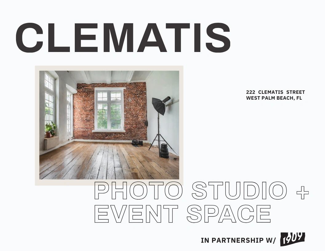 Clematis Photo Studio + Event Space in Downtown, West Palm Beach