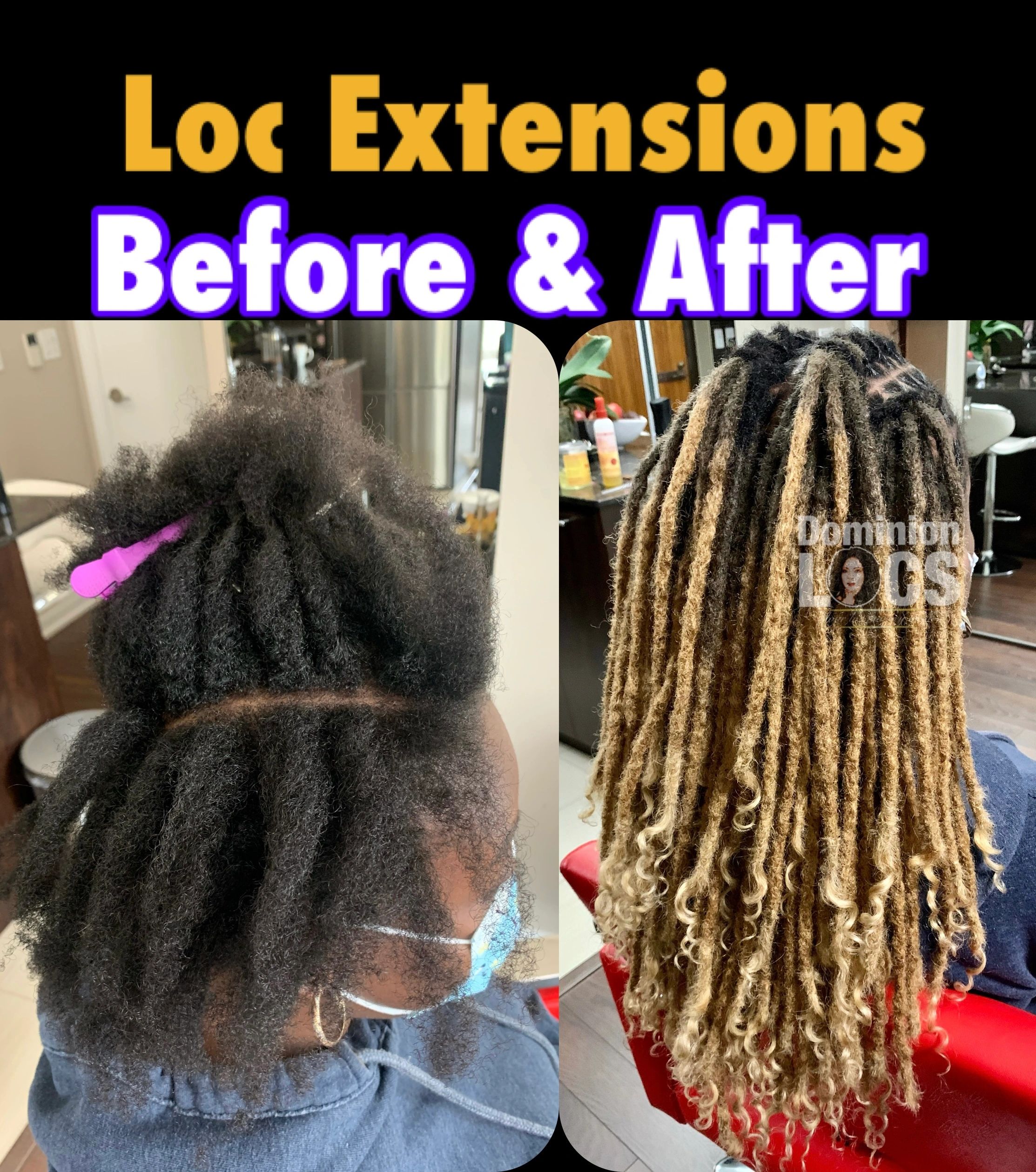 Permanent Instant Locs with added Extensions