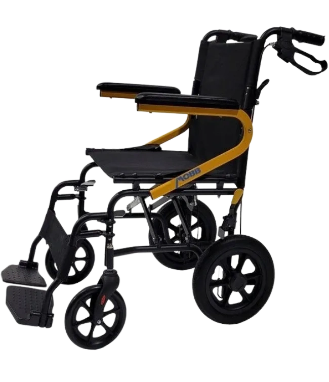 Transport Chair 18"W 12" Wheels & Handle Brakes