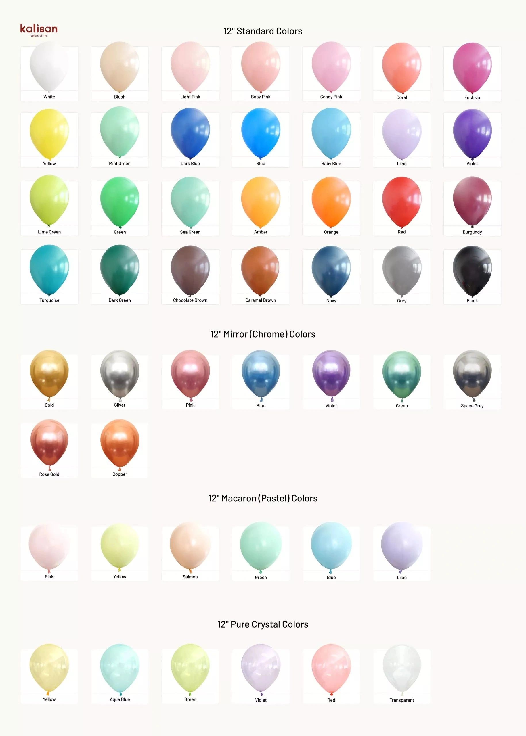 Balloon Color Palettes | Balloon Creations by Mia D