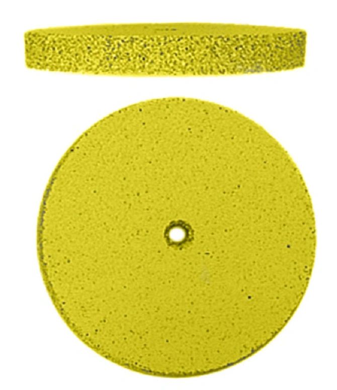 Super Silicon Polishing Disk, Coarse, Yellow, 21 mm, Straight Edge