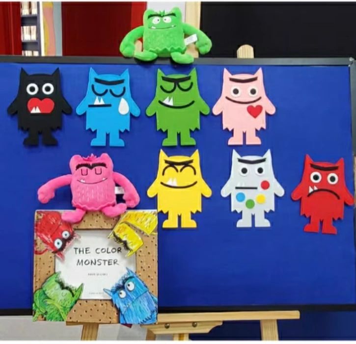 The colour monsters felt puppets (a set of 7)