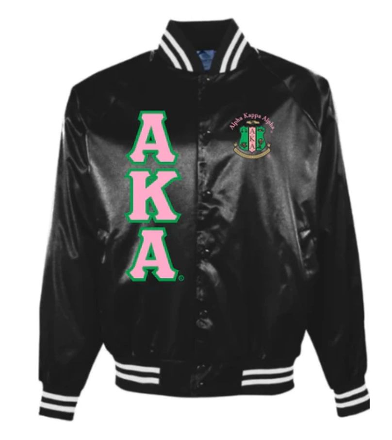 AKA Satin Baseball Jacket