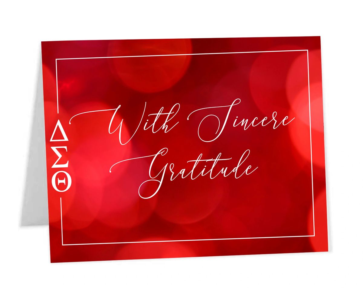Sincere Gratitude Thank You Note Cards