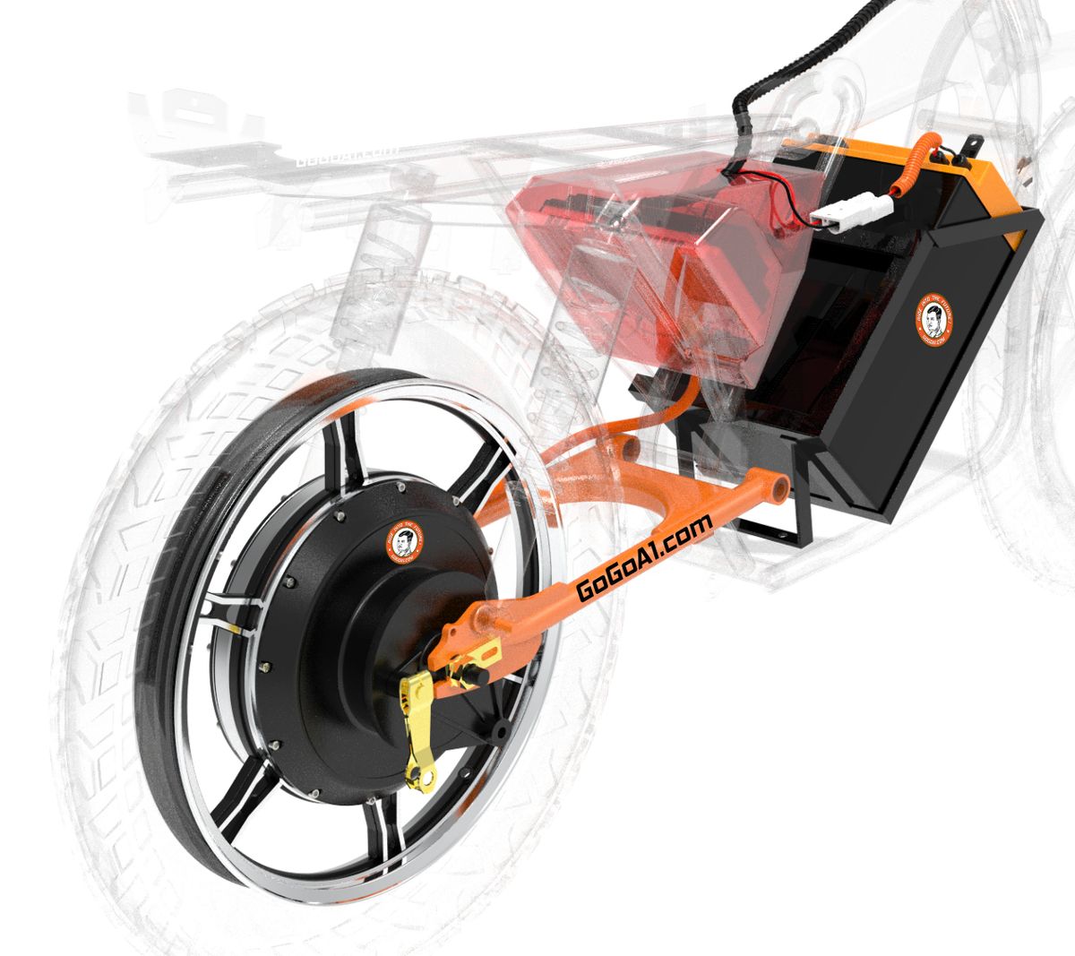 GoGoA1 RTO approved Motorcycle Electric Conversion kit with Battery