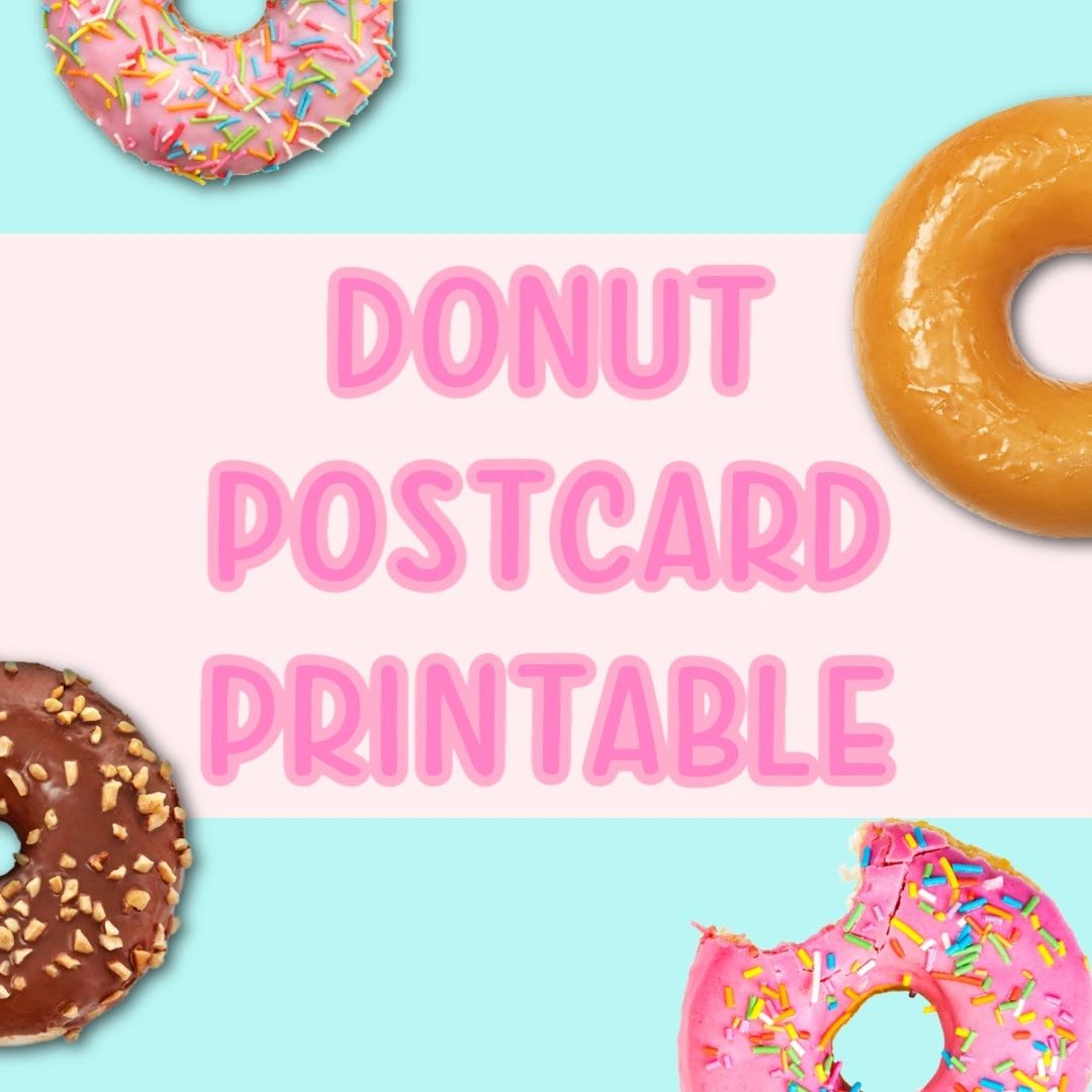 National Donut Day Printable Postcards
