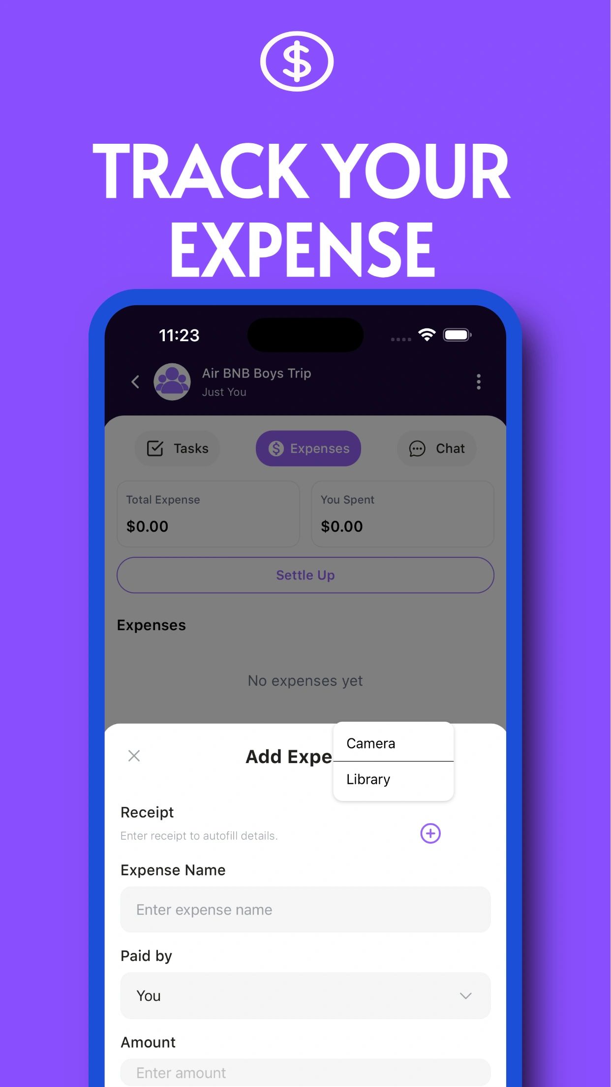 Expense Sharing App: Split Expenses & Share Lists