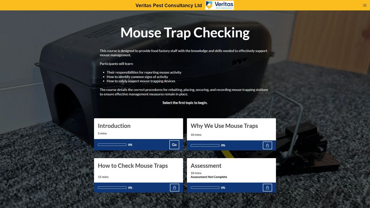 Mouse Trap Checking eLearning Course