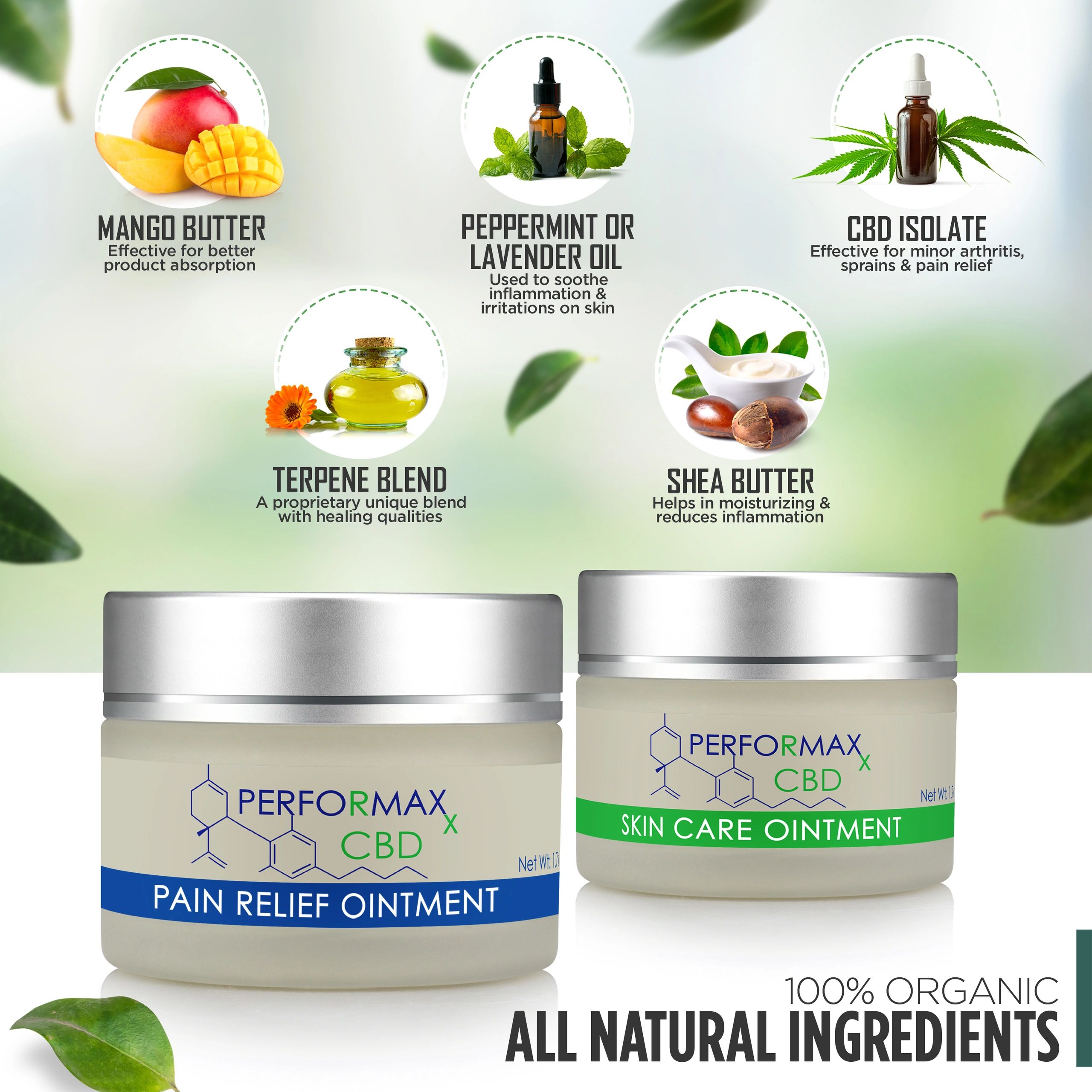 PerformaxxCBD| Pure CBD isolate| 100% Organic Topical| CBD Ointments
