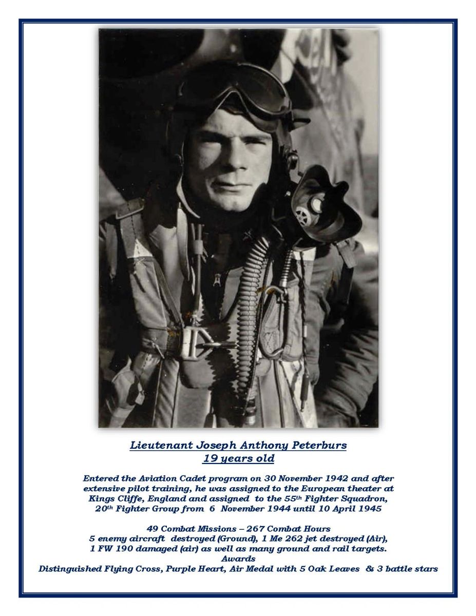 2nd Lieutenant Joseph Peterburs Portrait With a Hunting the Hunter Back ...