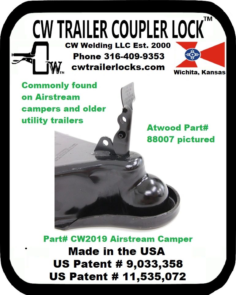 CW2019 Trailer Coupler Lock, Airstream camper/Marvel/Atwood (Bare steel ...