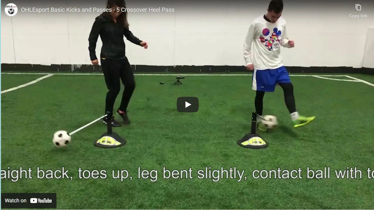 Basic Kicks and Passes - Drill 5 Crossover Heel Pass
