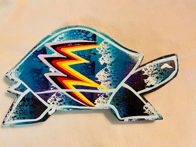 Sam Two Bulls Wood Artwork