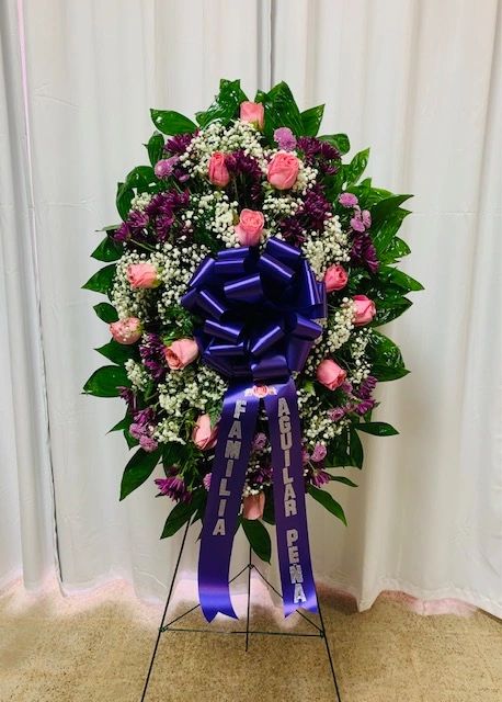 03-Purple and Pink Standing Spray