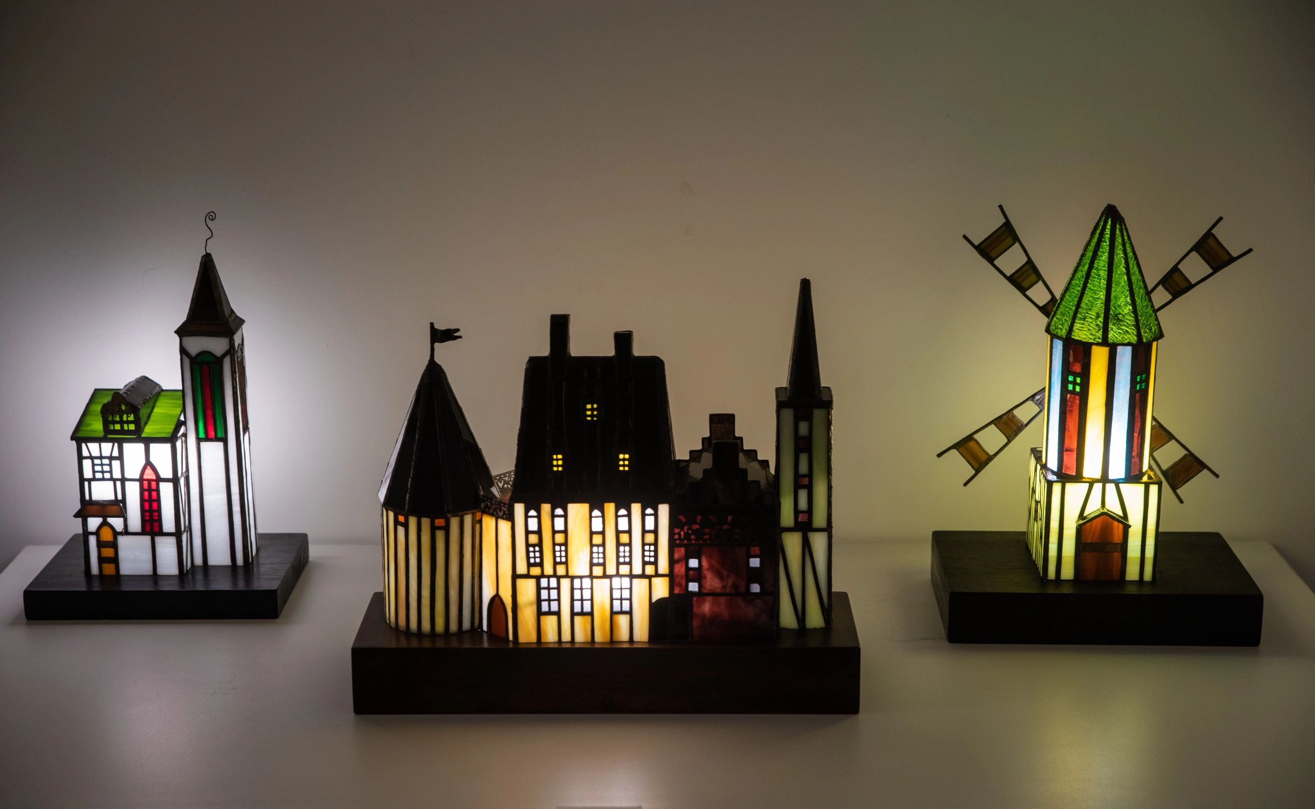 Glass City - Architectural Lighting Objects in Stained Glass Technique ...