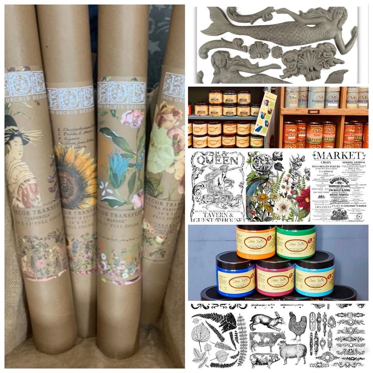 IRON ORCHID DESIGNS Decorative Transfers, Stamps and Moulds