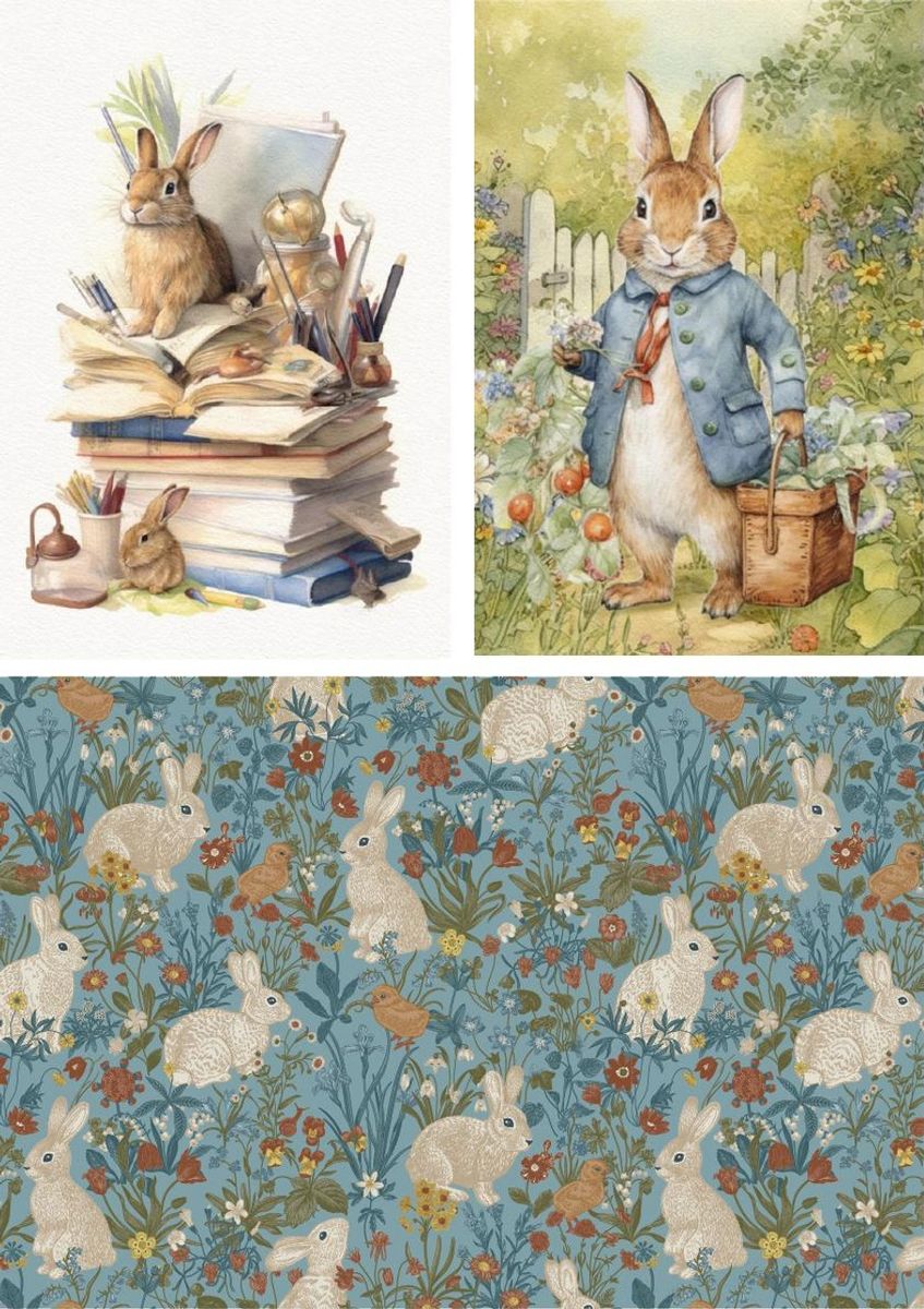 Peter Rabbit Rice Decoupage Paper