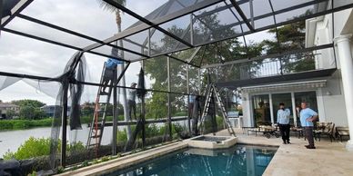 Enclosure Rescreening - Modern Pool Cage Painting