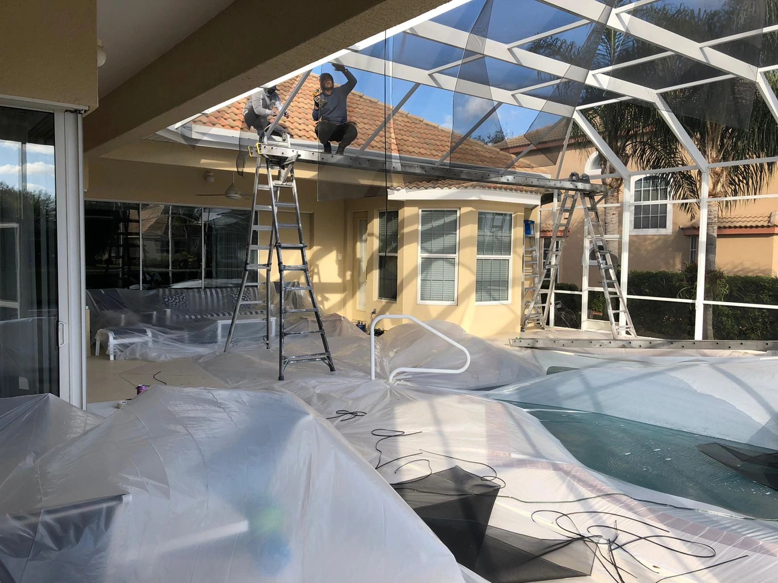 How much does the pool cage painting cost?