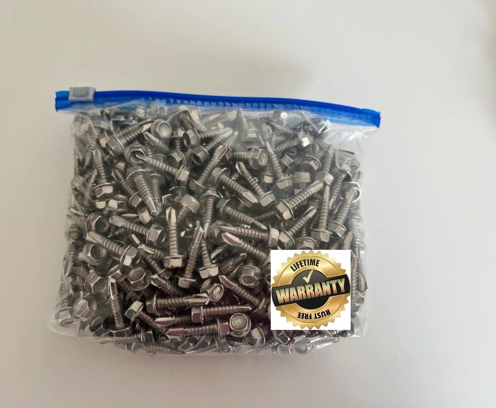 Self Drilling Screw 14x1". Stainless Steel 304 Marine-Grade (Special ...