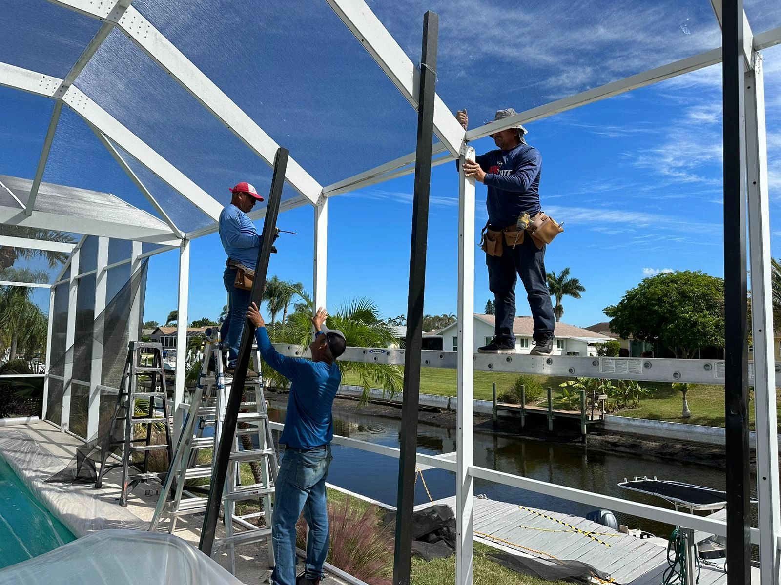 Pool Cage Painting and Pool Cage Restoration in Florida