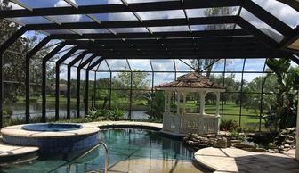 Modern Pool Cage Painting - Pool Cage, Rescreening | Modern Pool Cage ...