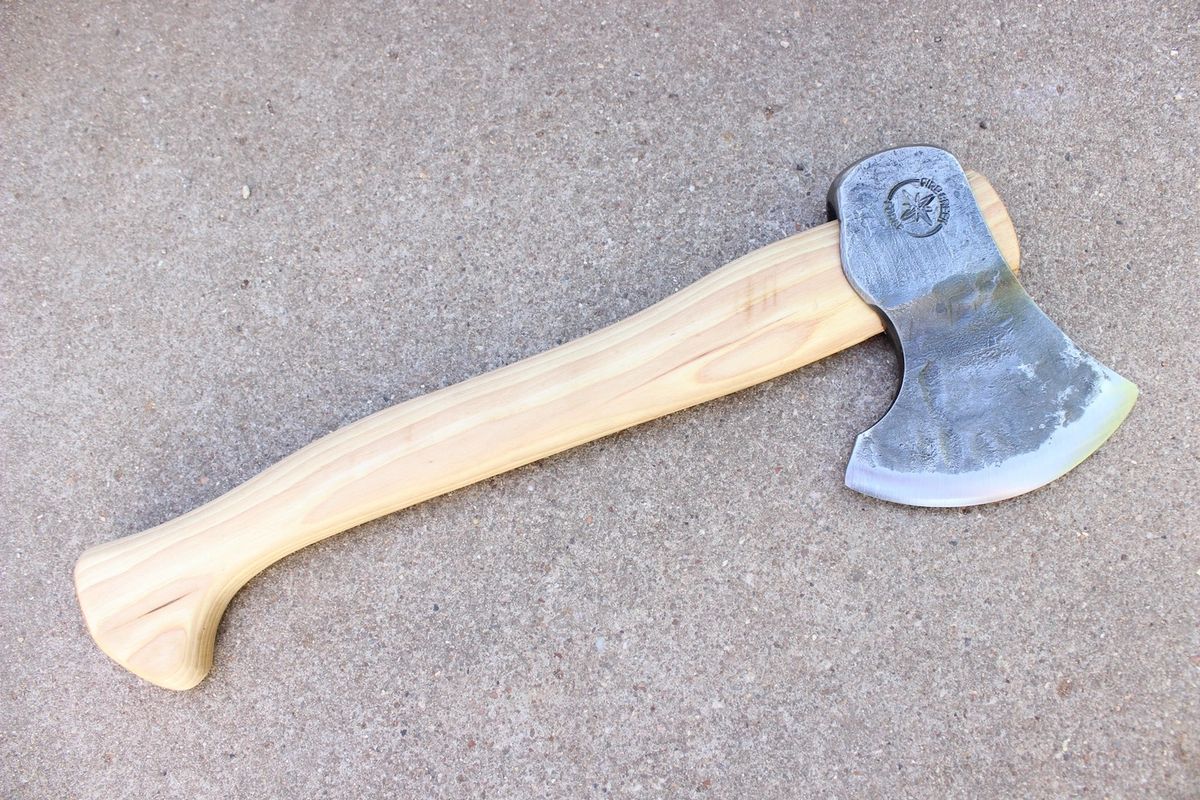 Hand Forged Carving Style Bushcraft Hatchet, 1060 Carbon Steel ...