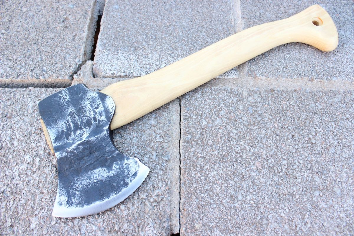 Hand Forged Carving/Utility Hatchet, 1060 Carbon Steel #7