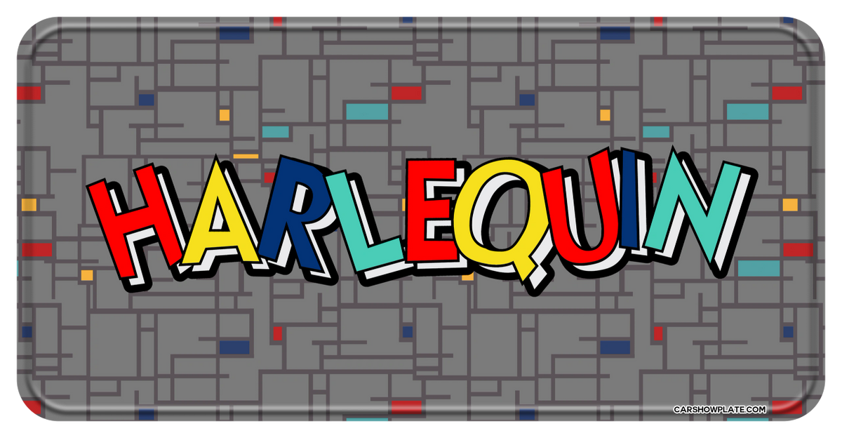 Volkswagen Harlequin / Harlekin Logo Euro Plate -or- US Plate