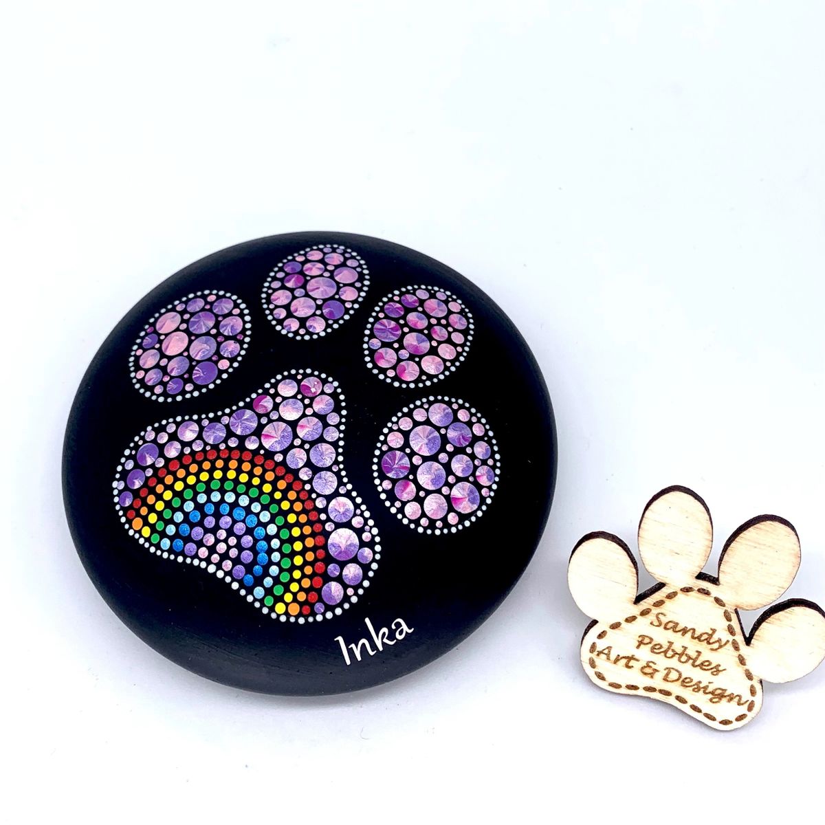 Rainbow Bridge Art Stone, Blended Design (Made to order)