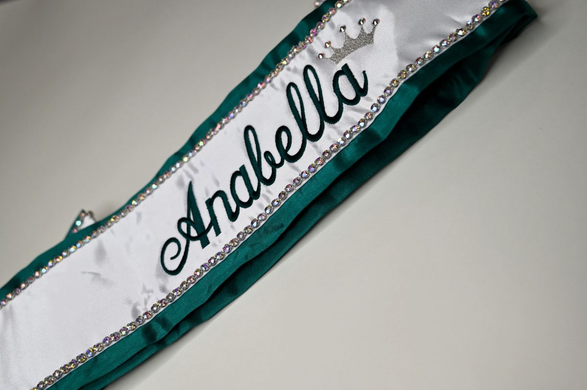 Pageant Sash Embroidery-Name Only