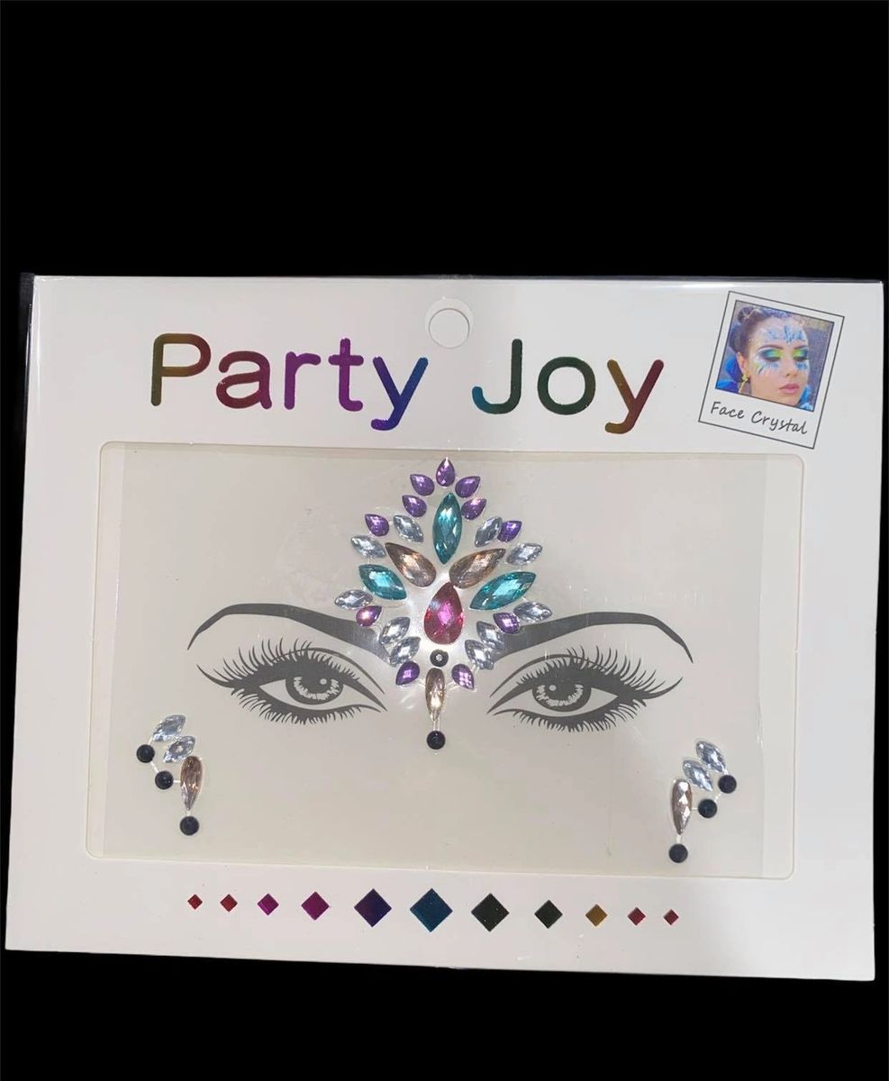 Rhinestone face sticker reausable