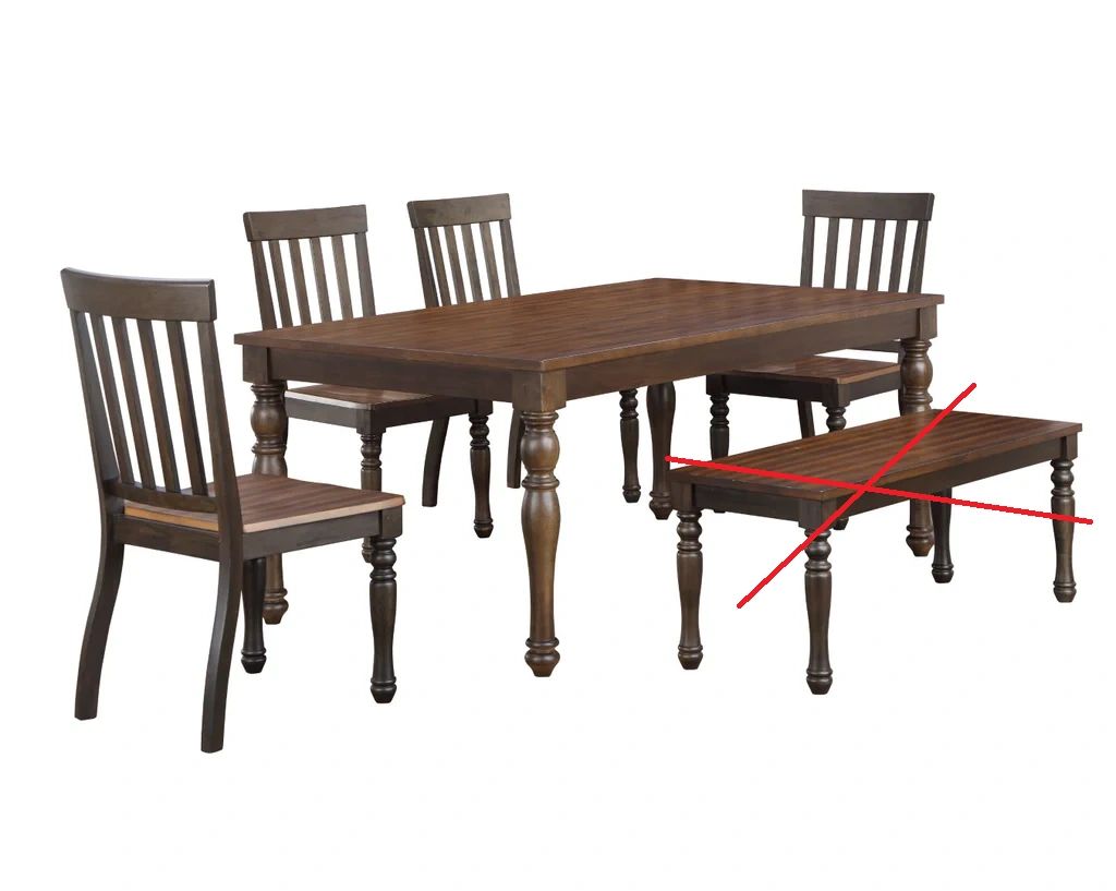 Marley 70" Rectangle Dining Table and 4 Chair Set