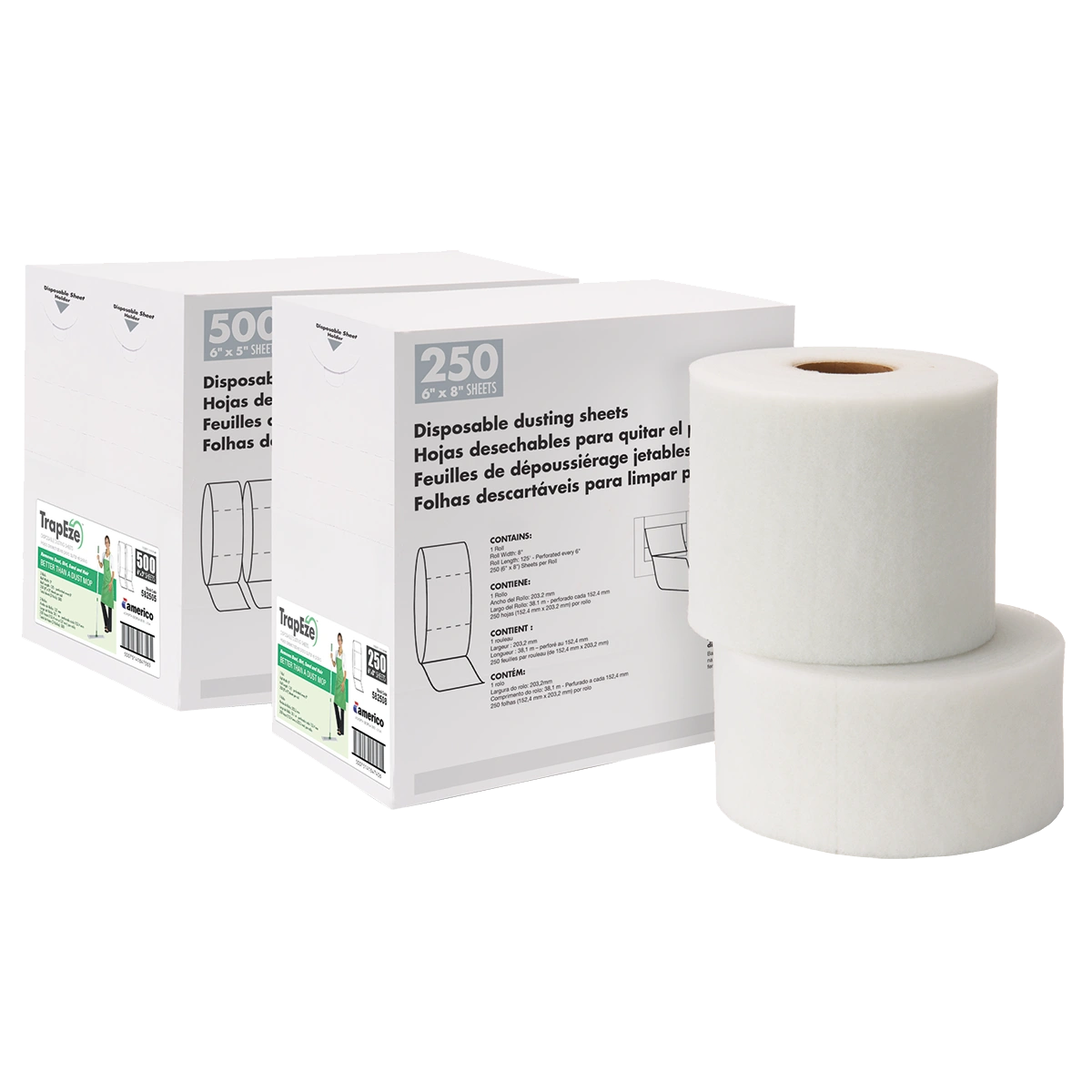 Dust Cloths - Trap Master 8" x 20' Roll Disposable Dusting Cloths 4/cs