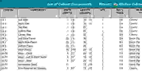 CabinetCRUNCHER Cutlist Software - Cabinet Design, Cut List Software ...