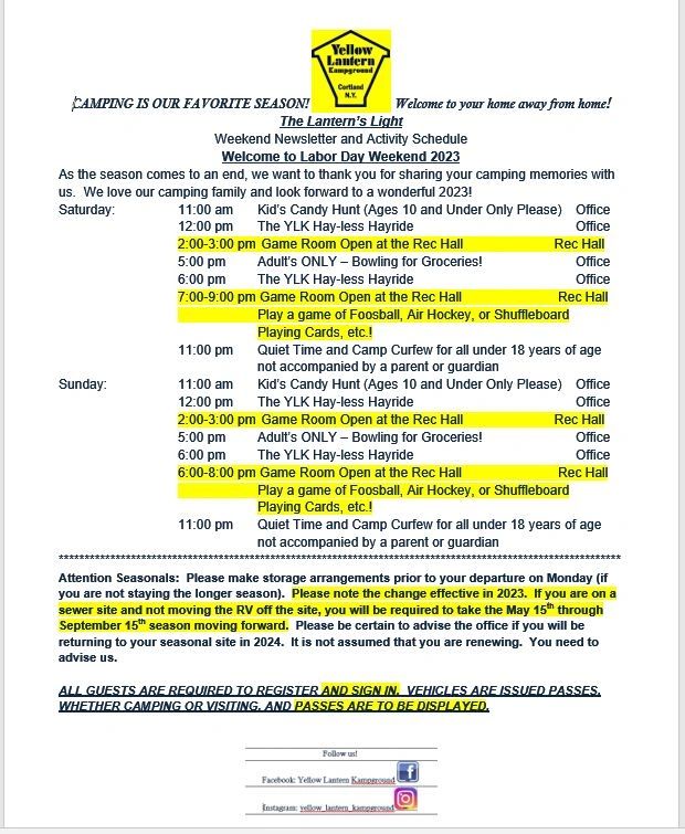 Labor Day 2023 Newsletter