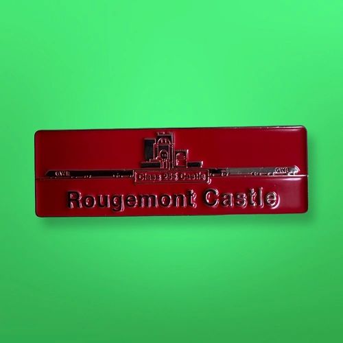 'Rougemont Castle'. Class 255 nameplate badge.
