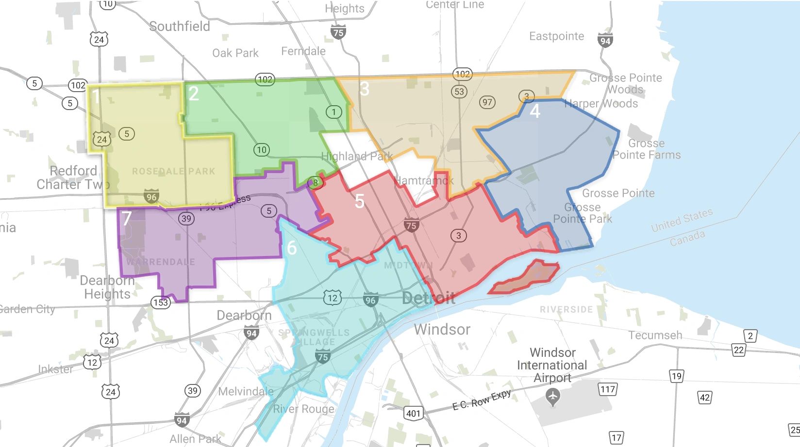 Los 7 distritos de Detroit