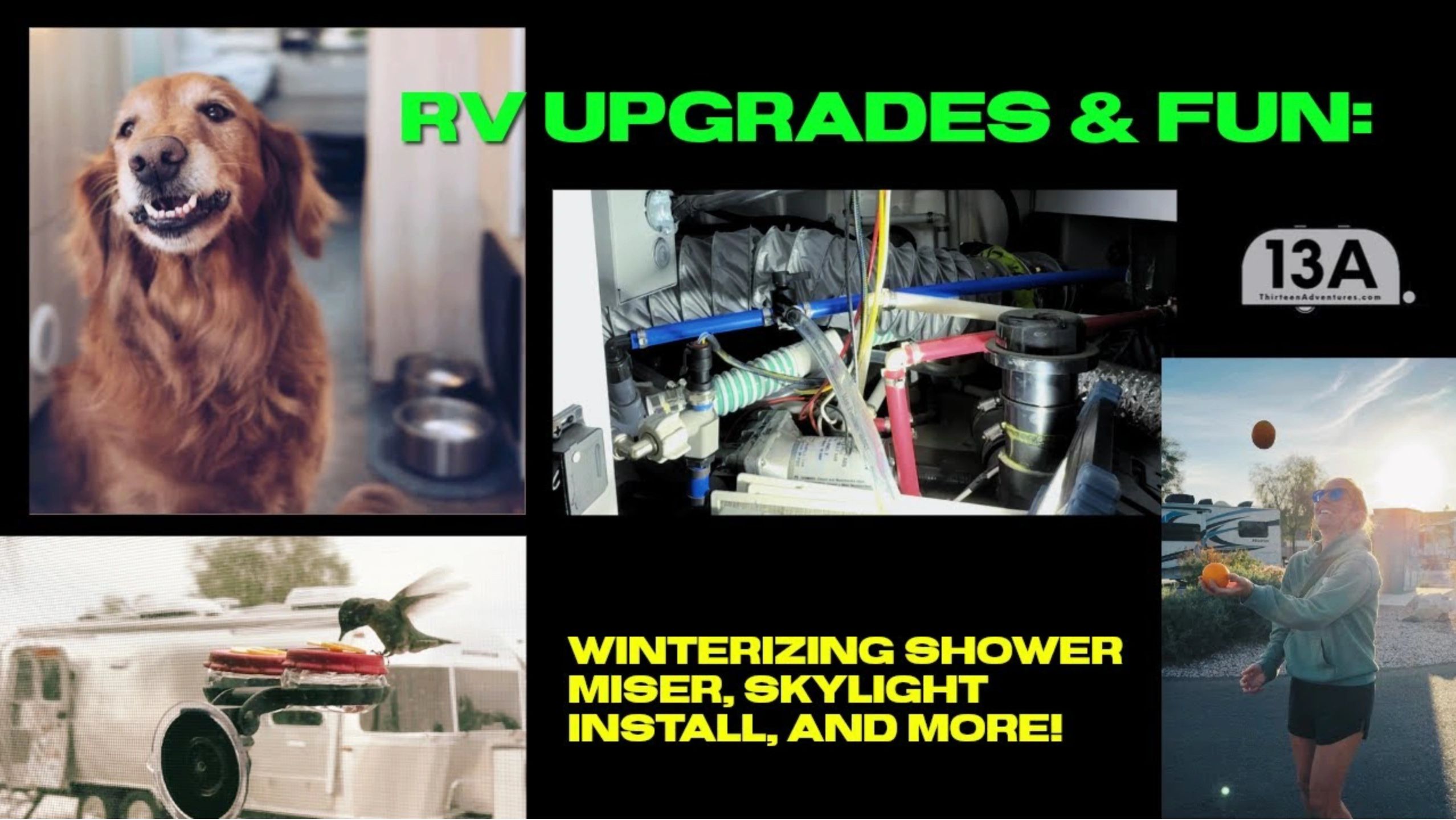 Winterizing Shower Miser, Skylight Install & Friends