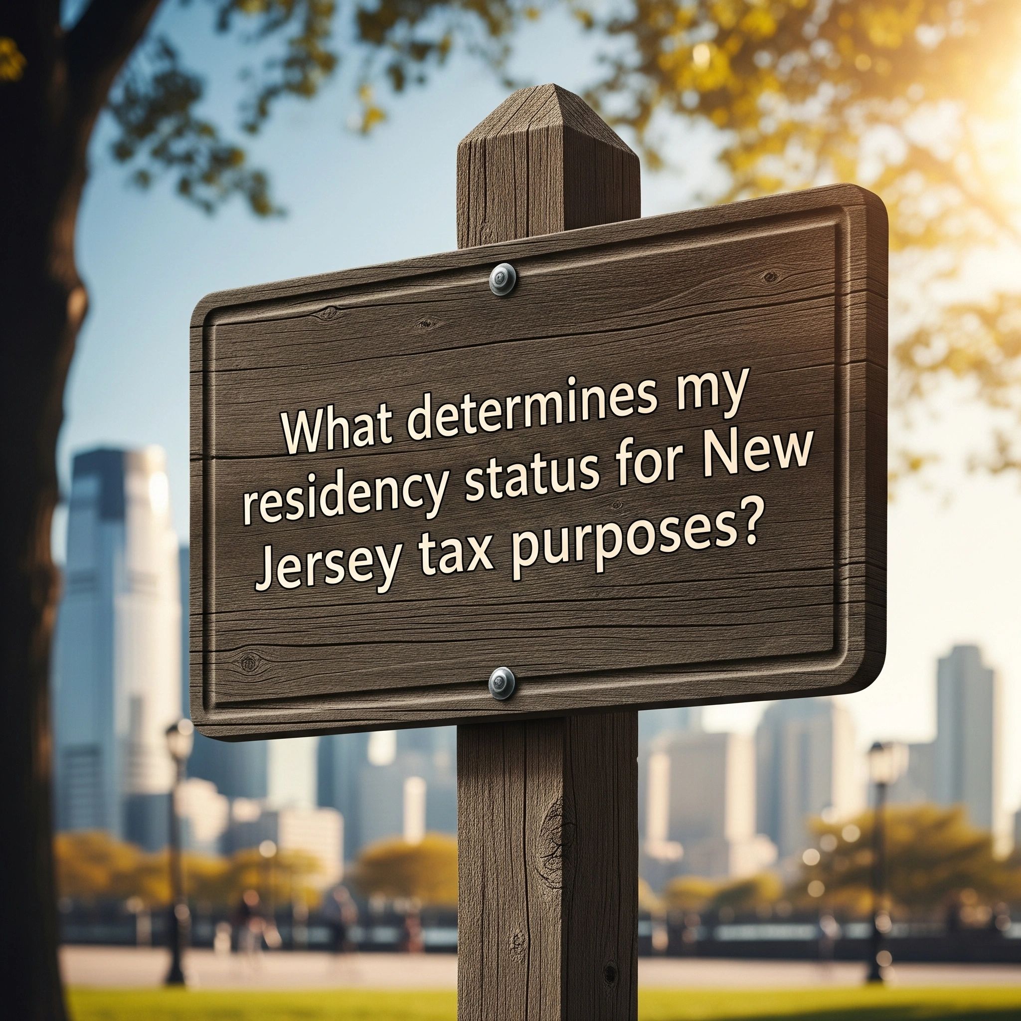 What determines my residency status for New Jersey tax purposes?